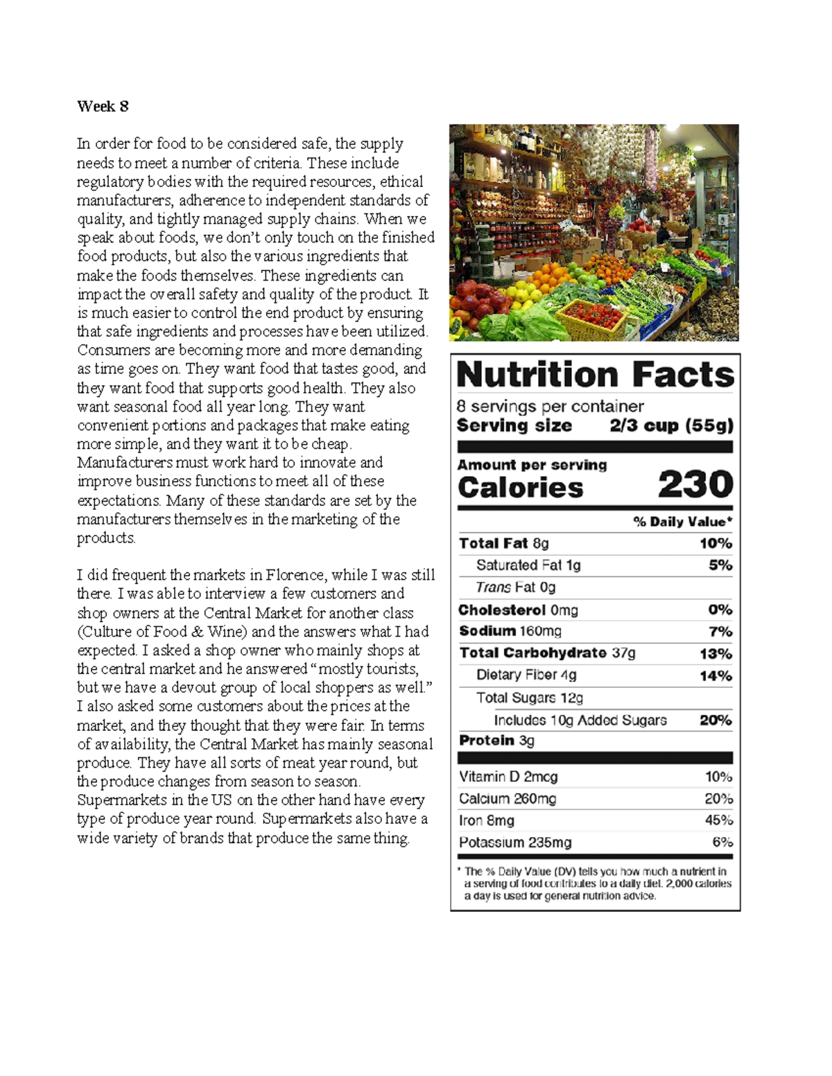 Bus of Food - Reflection Journal (Part 2) - In order for food to be ...