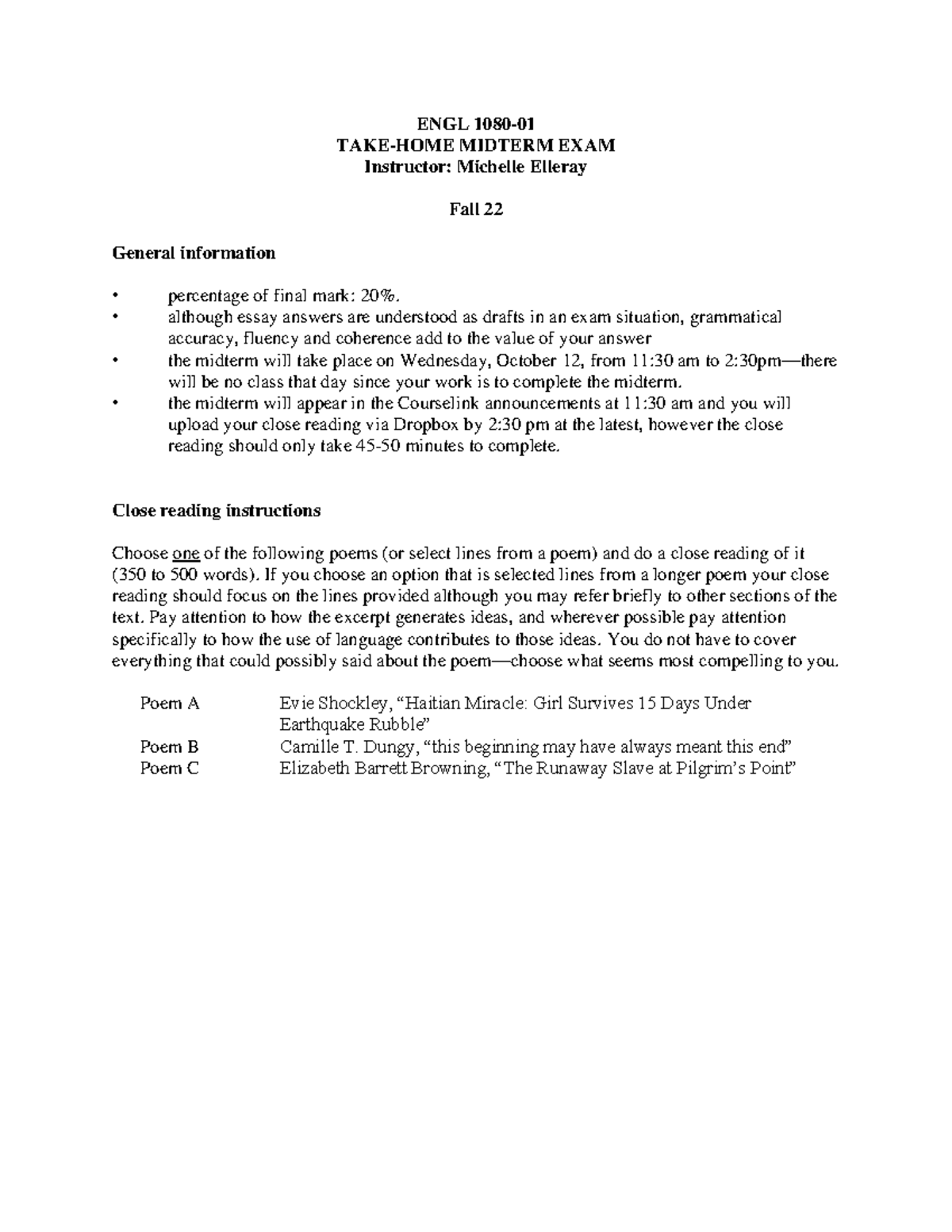 ENGL1080 midterm f22 - Summary Applied English Grammar 2 - ENGL 1080 ...