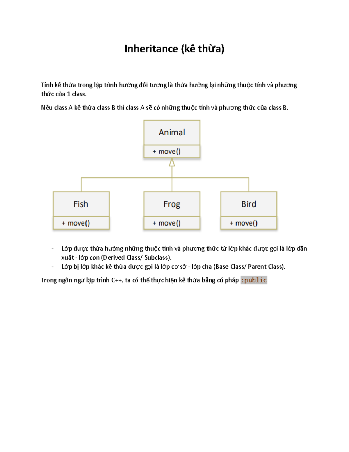 Inheritance - dfgdfg - Inheritance (kếế th ừa) Tính kếế th ừa trong l p trình h ậ ướng đốếi t ...