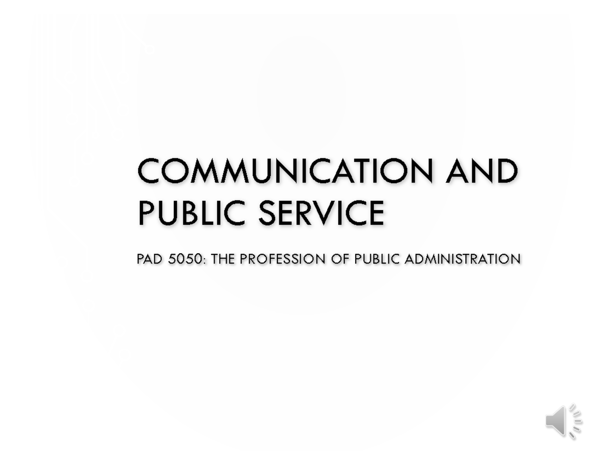 Week 5 ppt Communication and public service presentation ...