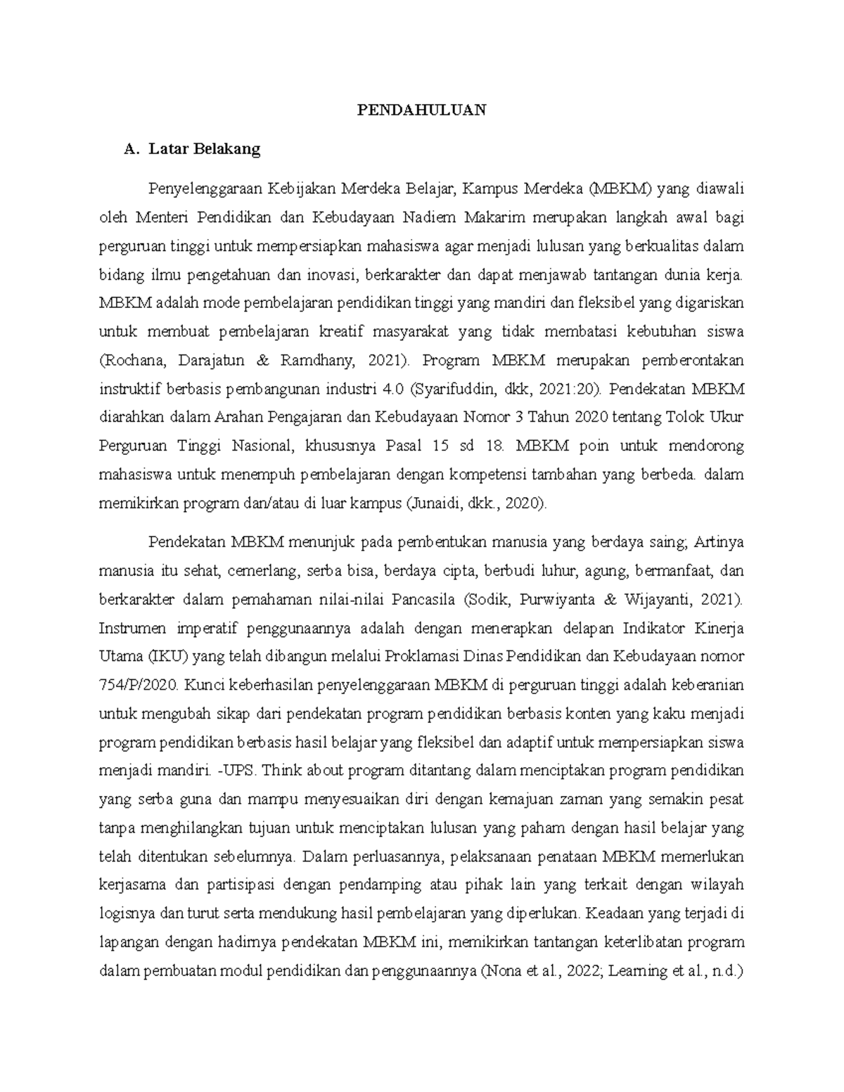 Latar Belakang - Tujuan (Hafiz) - PENDAHULUAN A. Latar Belakang ...