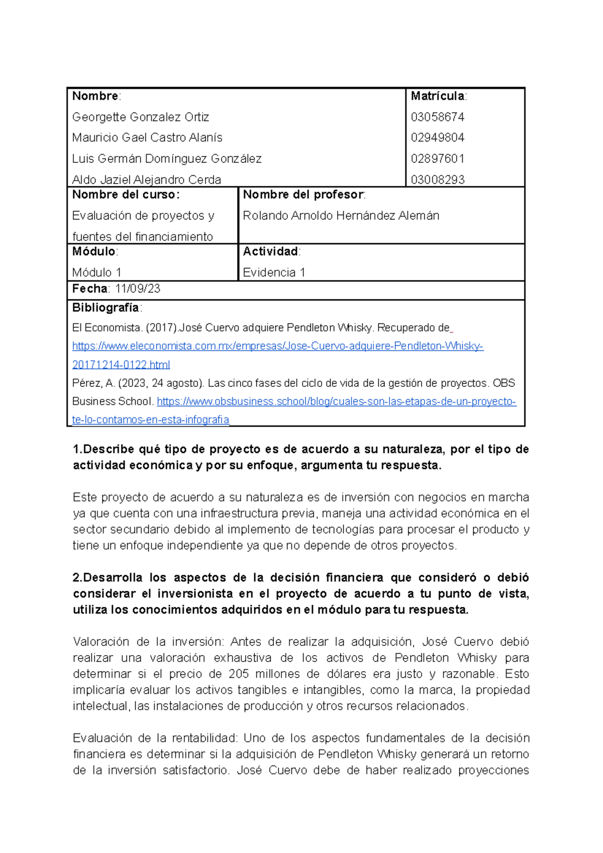 Evidencia 1 evaluación - Nombre: Georgette Gonzalez Ortiz Mauricio Gael ...
