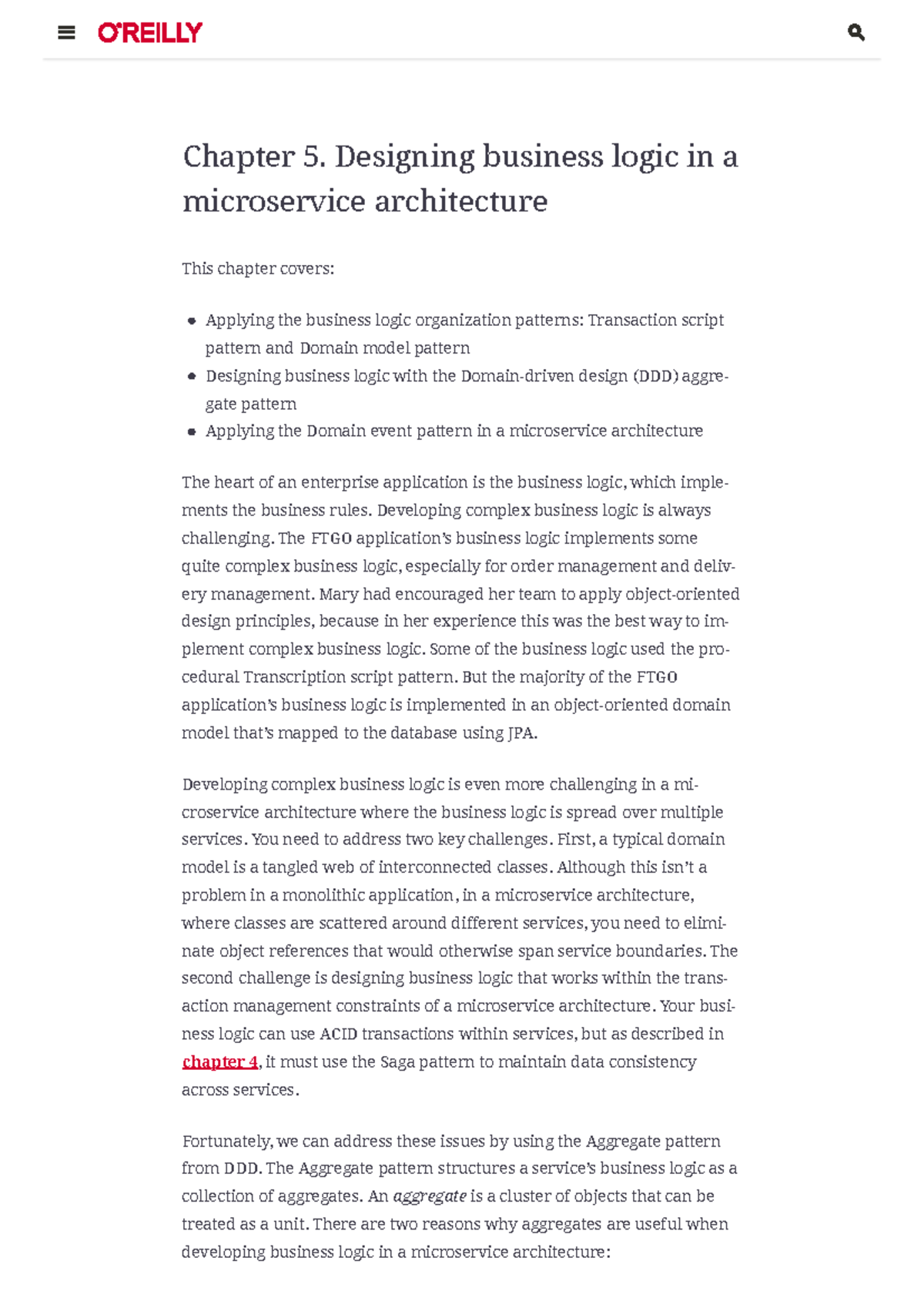 Chapter 5. Designing business logic in a microservice architecture - Chapter 5. Designing ...