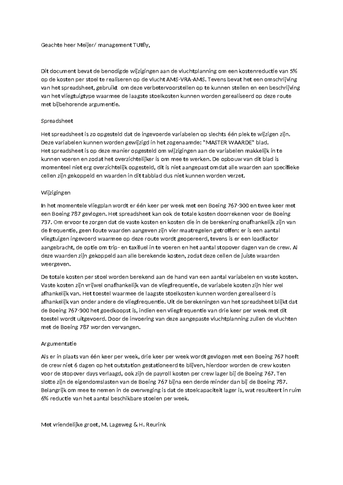 KT4B IO1 Lageweg Reurink aanbevelingsbrief - Geachte heer Meijer ...