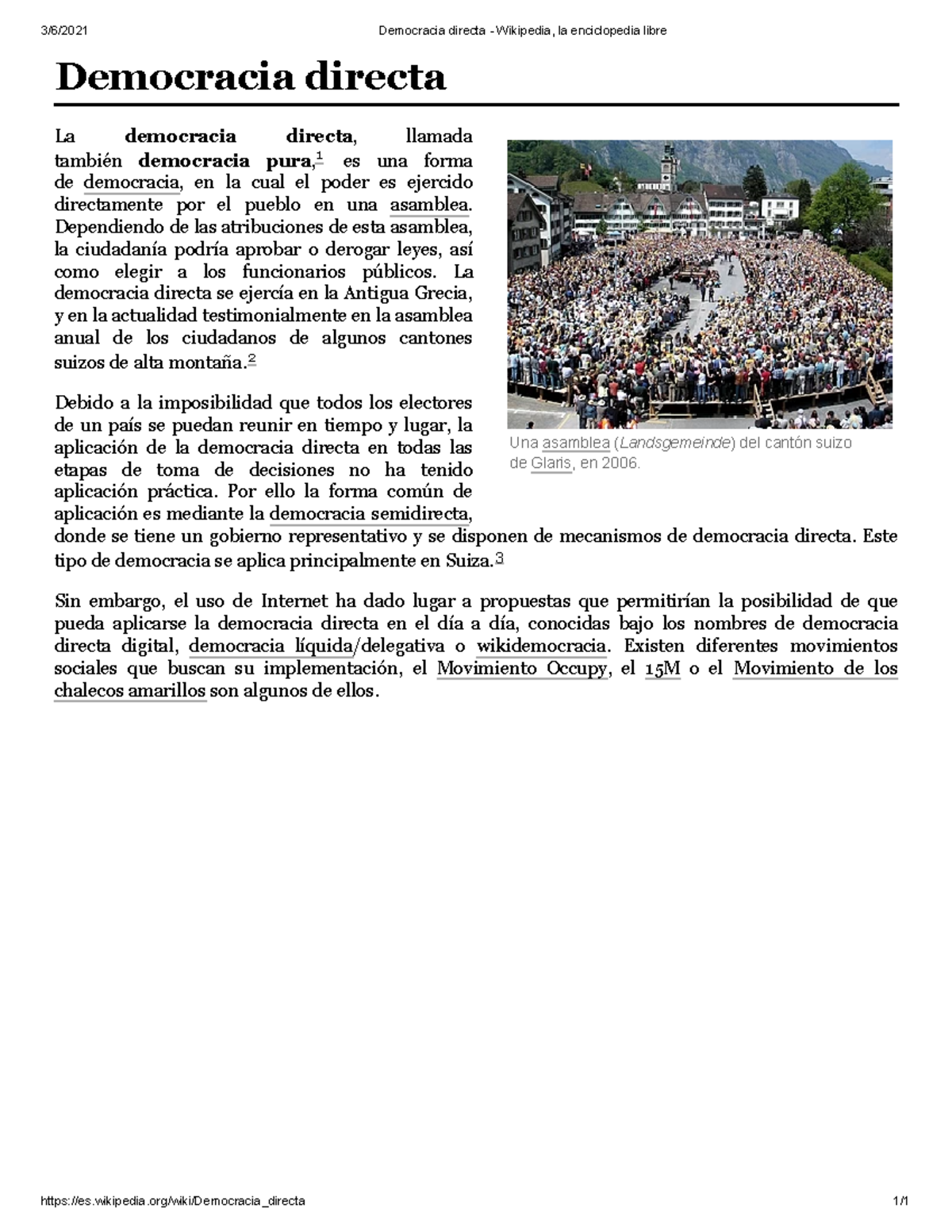 Democracia directa - Wikipedia, la enciclopedia libre - wikipedia/wiki ...