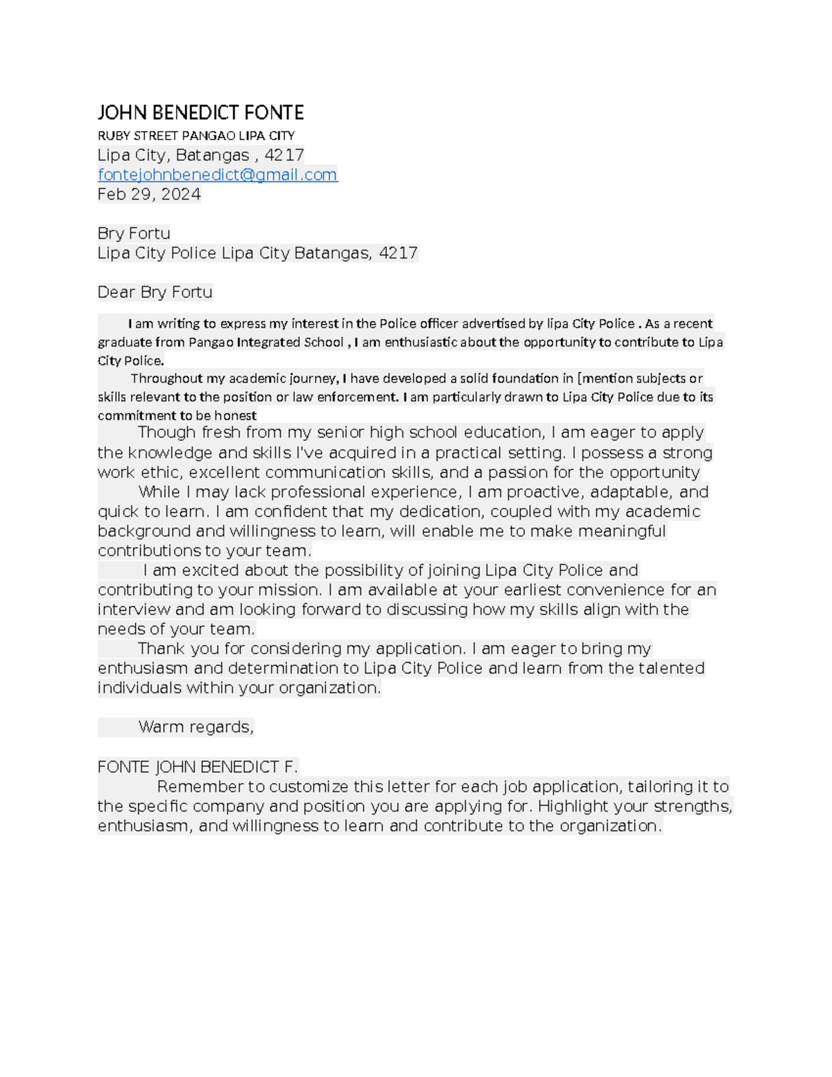 JOHN Benedict Fonte - so babababab - JOHN BENEDICT FONTE RUBY STREET ...