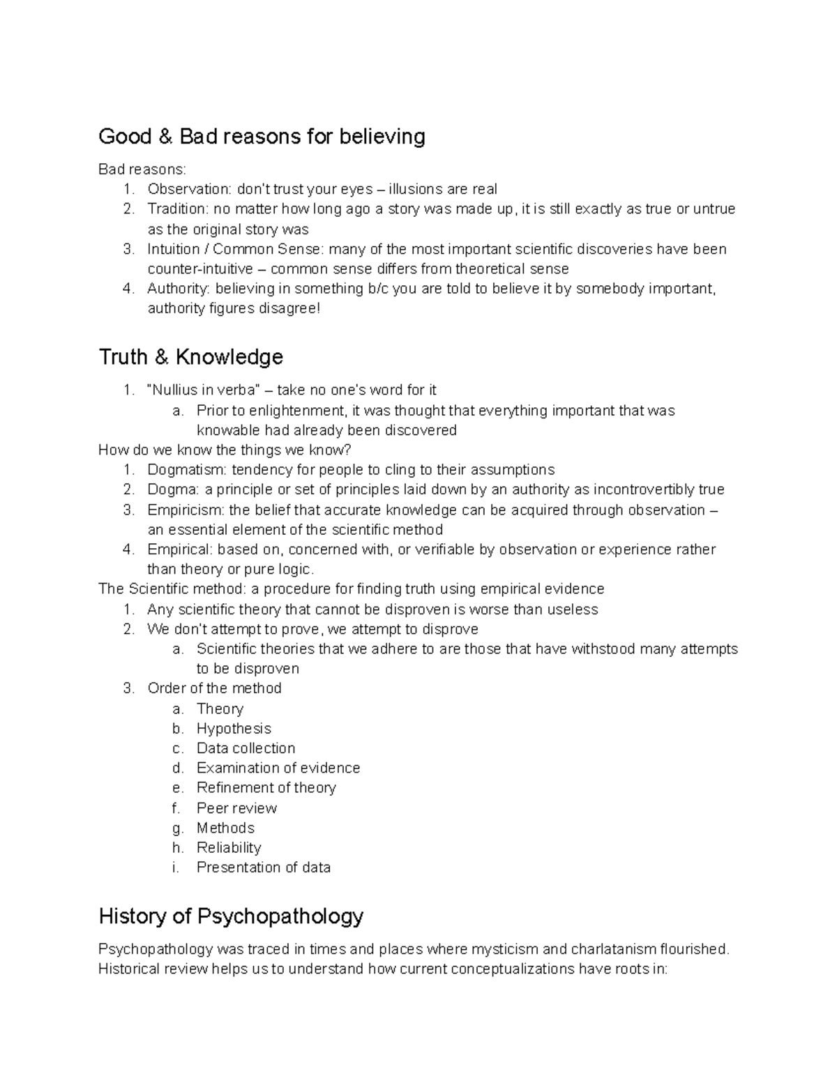 Abnormal Psychology - Just the first three chapters (the slides are ...