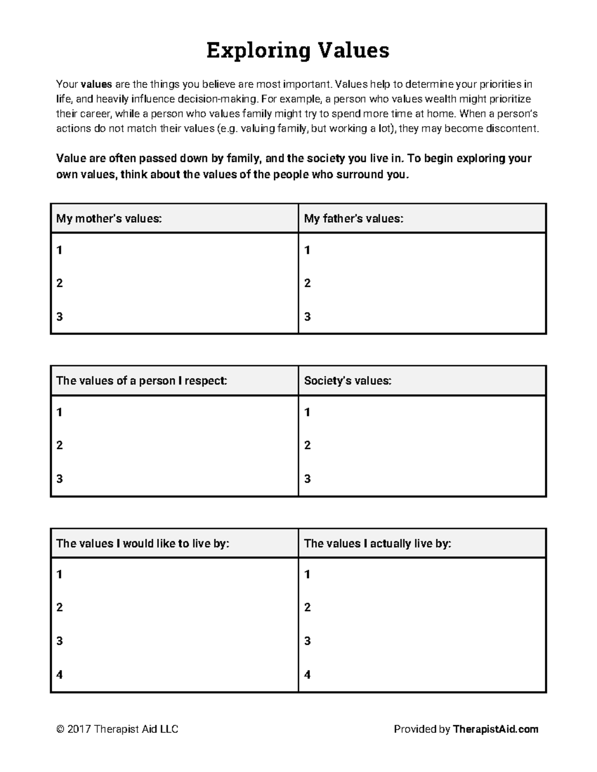Exploring-values - exploring values - Studocu