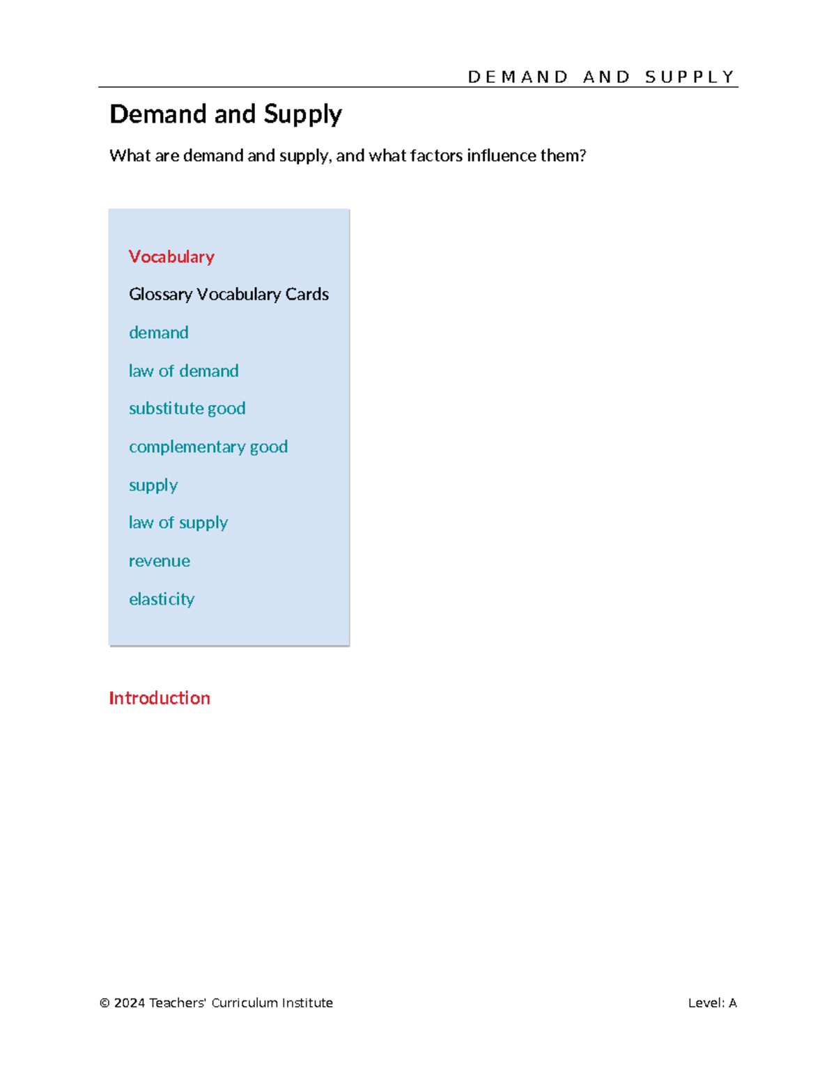 Econ Alive - Demand and Supply - Demand and Supply What are demand and ...