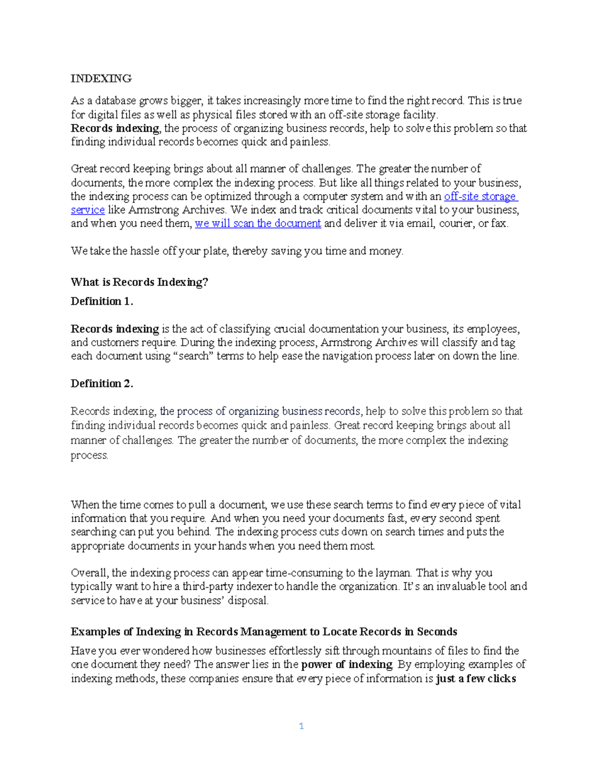 Indexing - LECTURE NOTES - INDEXING As a database grows bigger, it ...