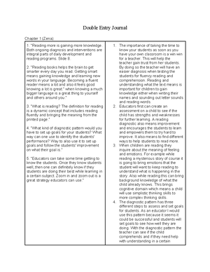 Double Entry Journal #3 - Double Entry Journal Chapter 8 (Kaitlin) 1 ...