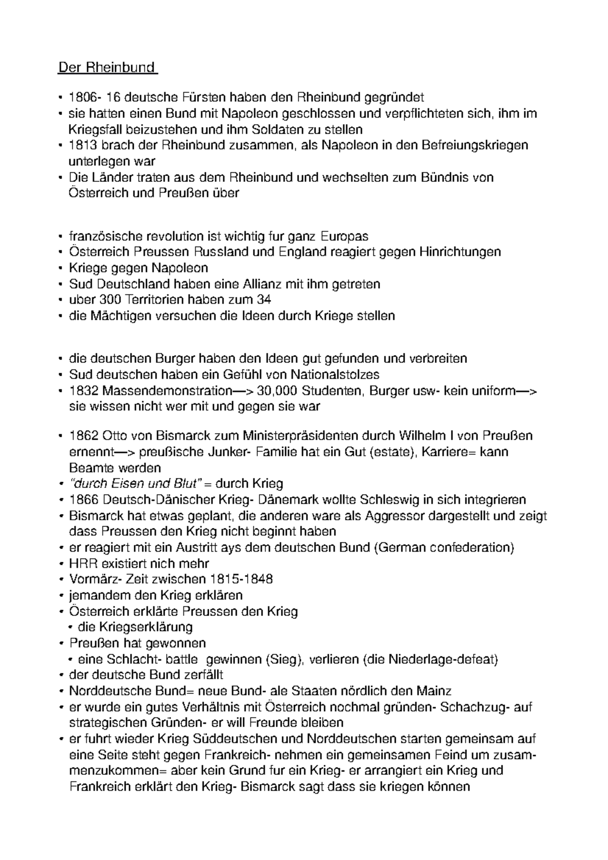 Der Rheinbund in Deutschland - Der Rheinbund 1806- 16 deutsche Fürsten ...