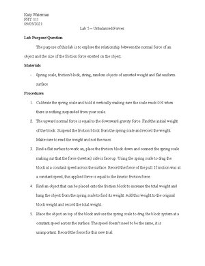 Physics Lesson 8 Problem Set 4: Momentum - Studocu