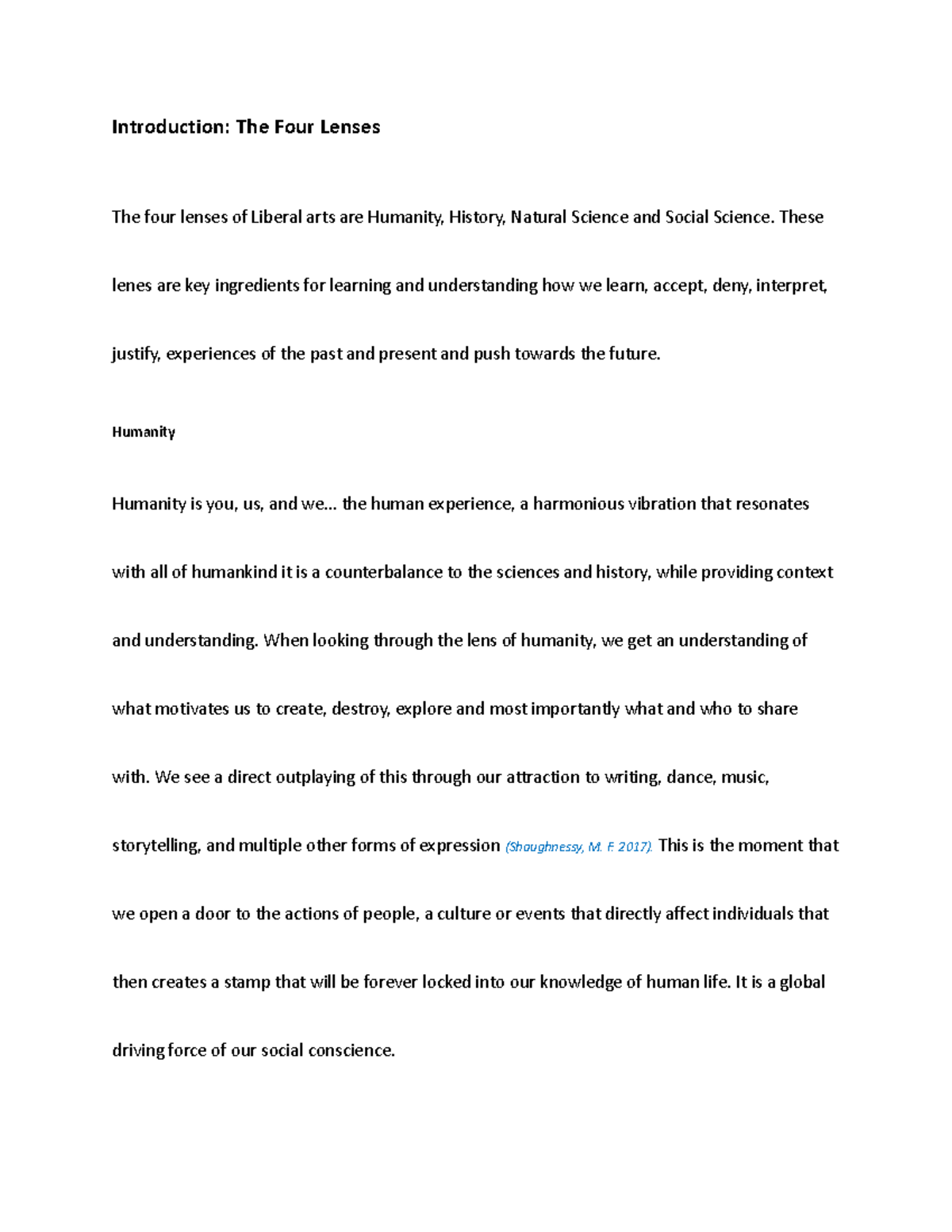 7-1 Project - The Four Lenses - Introduction: The Four Lenses The four ...