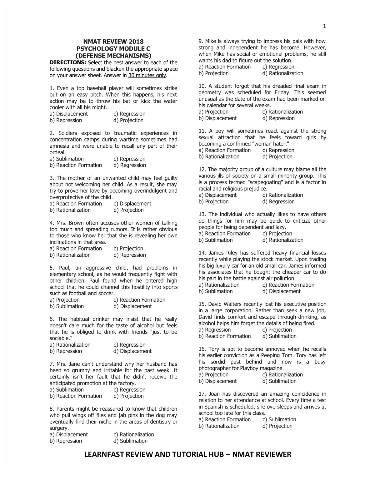 19 docdownloader - NMAT questionnaire - 11 LEARNFAST REVIEW AND ...