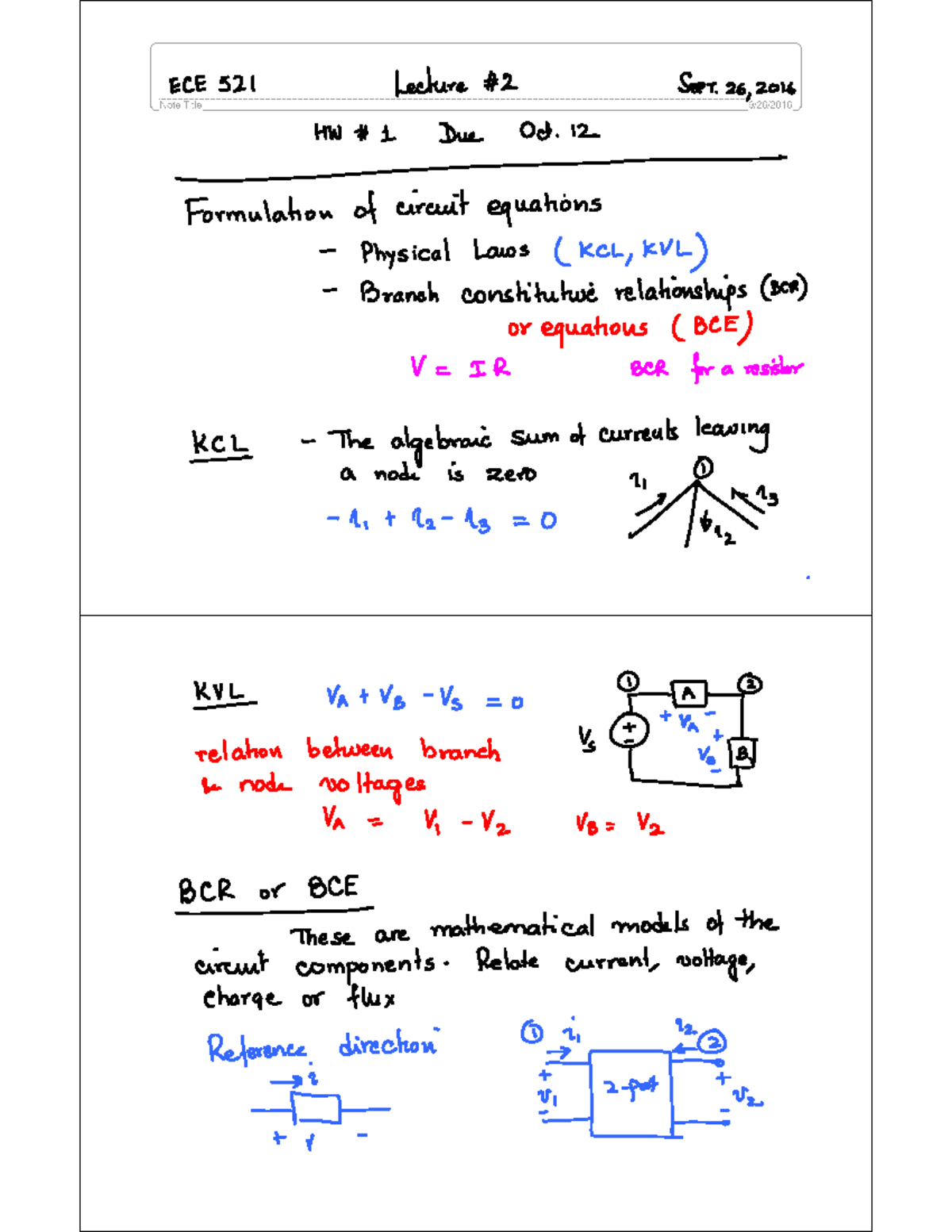 Lecture notes, lecture 2 - MYSPICE – res, vsrc (Components) typedef ...