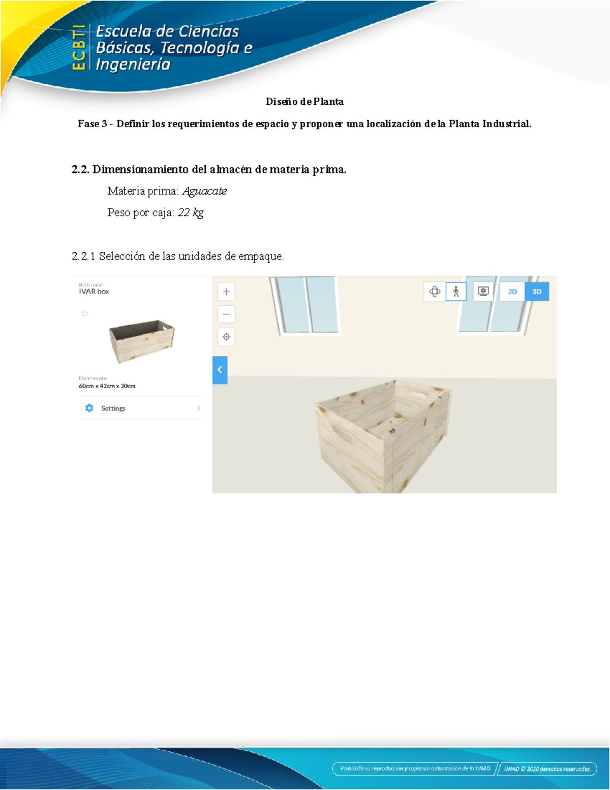 Fase 3 - zona de almacenamiento - Diseño de Planta Fase 3 - Definir los requerimientos de ...