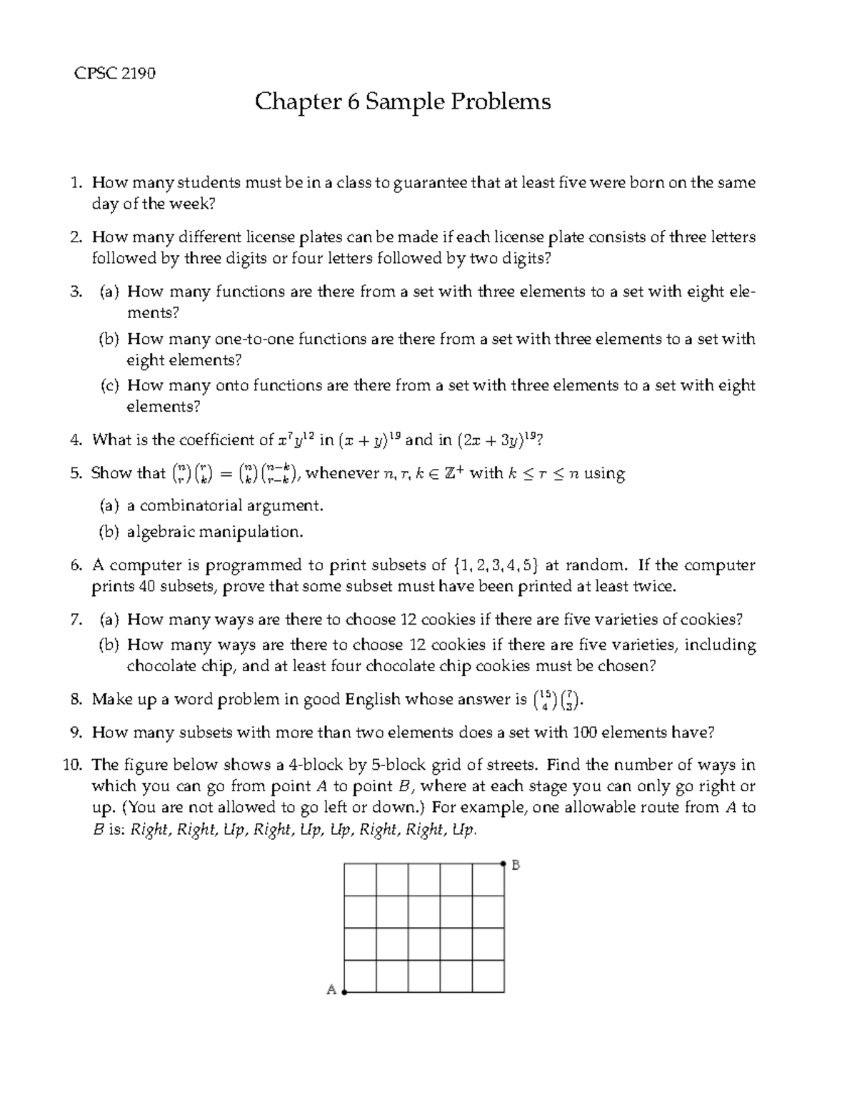 Samples Chapter 6 - Lecture notes 6 - CPSC 2190 Chapter 6 Sample ...