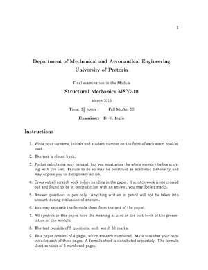 Msy hw03 23 - Homework questions and memo are uploaded - MSY310 ...