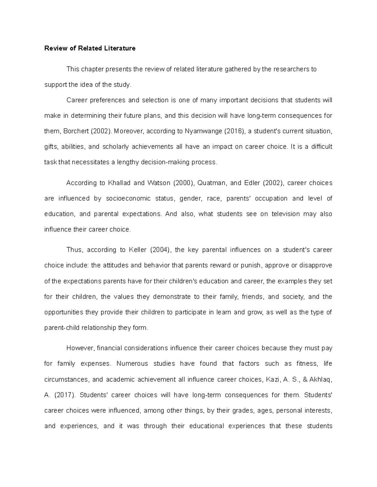 RRL - thanks - Review of Related Literature This chapter presents the ...