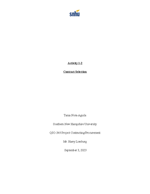 QSO355 milestone 2 TN - n/a - 4-1 Final Project Milestone Two: Risk and ...