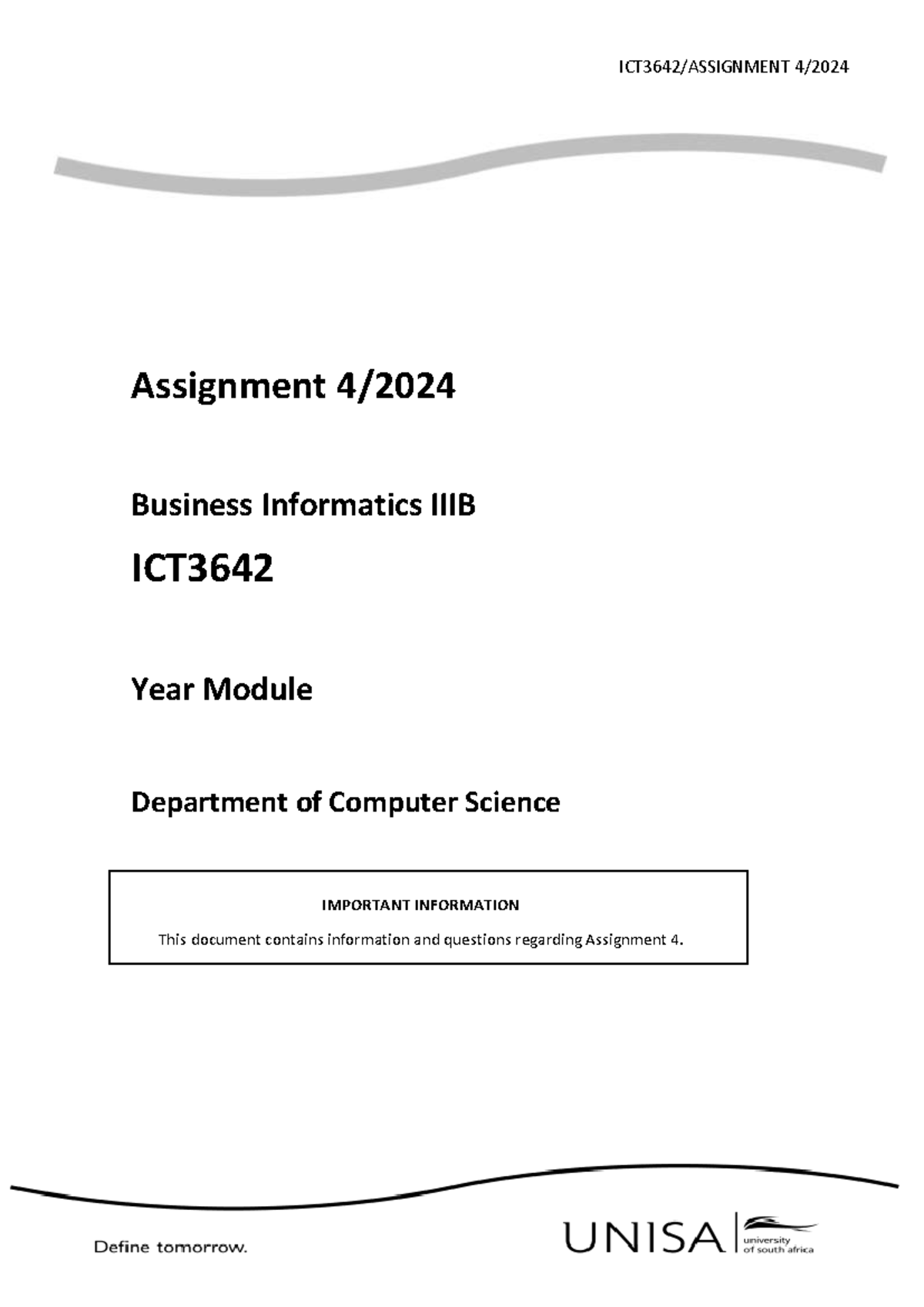 ICT3642 Assignment 4 2024 - ICT3642/ASSIGNMENT 4/ 2024 Assignment 4/202 ...