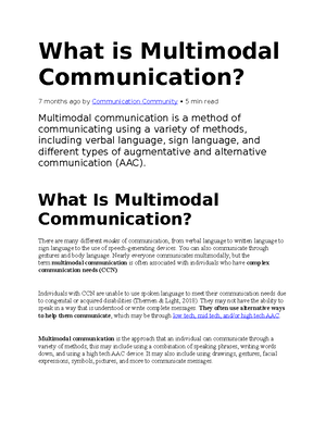 Multi-Modal Syllabus - Joan L. Torreon - I. Course Code: ELS 123 II ...