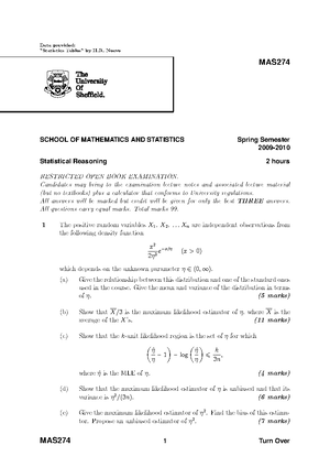 1140 - Exam - SCHOOL OF MATHEMATICS AND STATISTICS Spring Semester 2013 ...