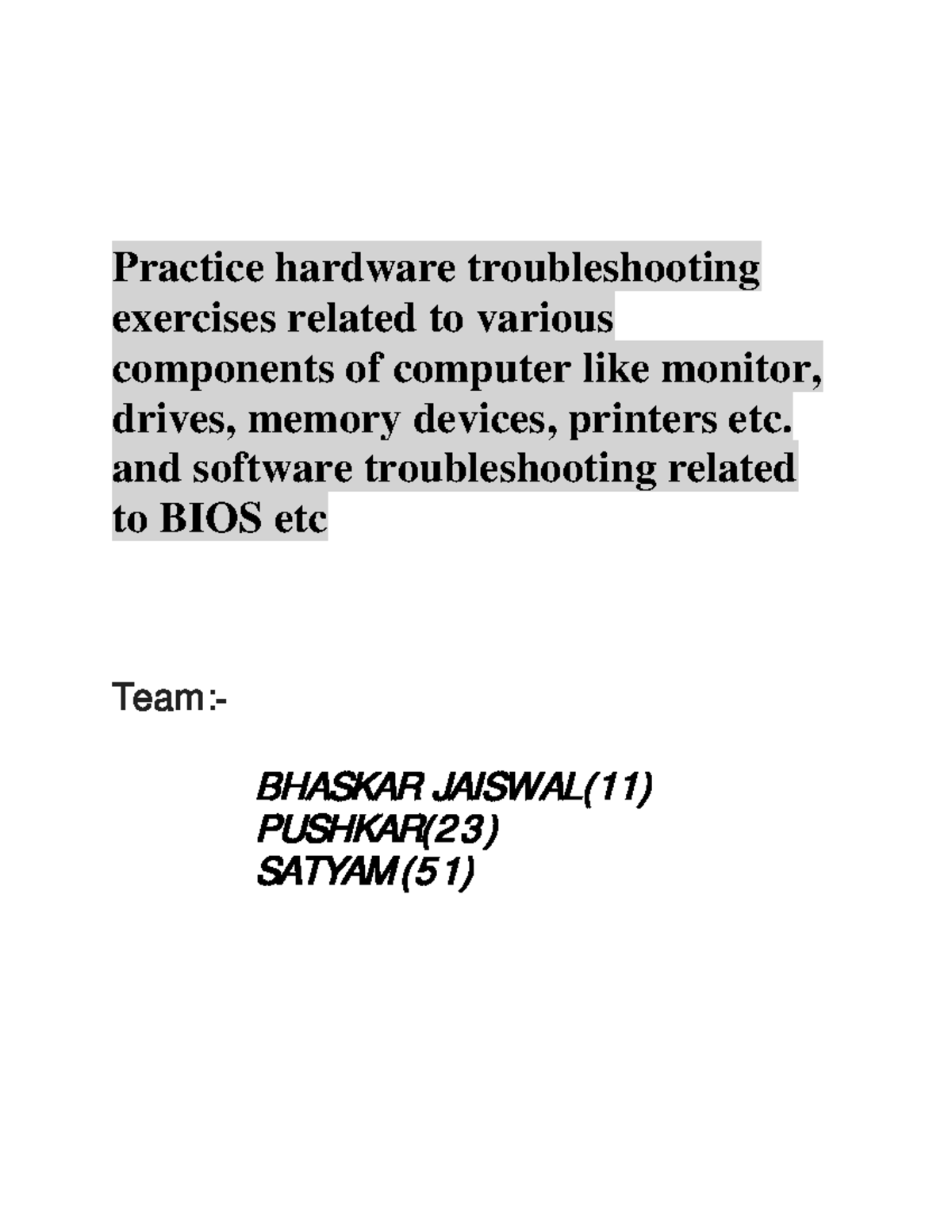 11 23 51 Report 4 CSWT - computer system and basic technologies - Practice hardware ...