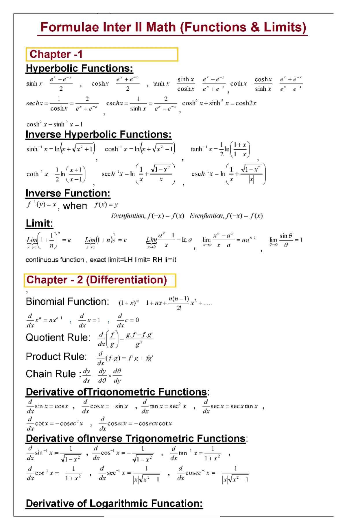 Formula - Inter II Math - Formal method - UOL - Studocu