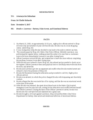 Memorandum- Whether Perjury precludes AOS - M e m o r a n d u m TO: Attorney, Elizabeth Rosario ...