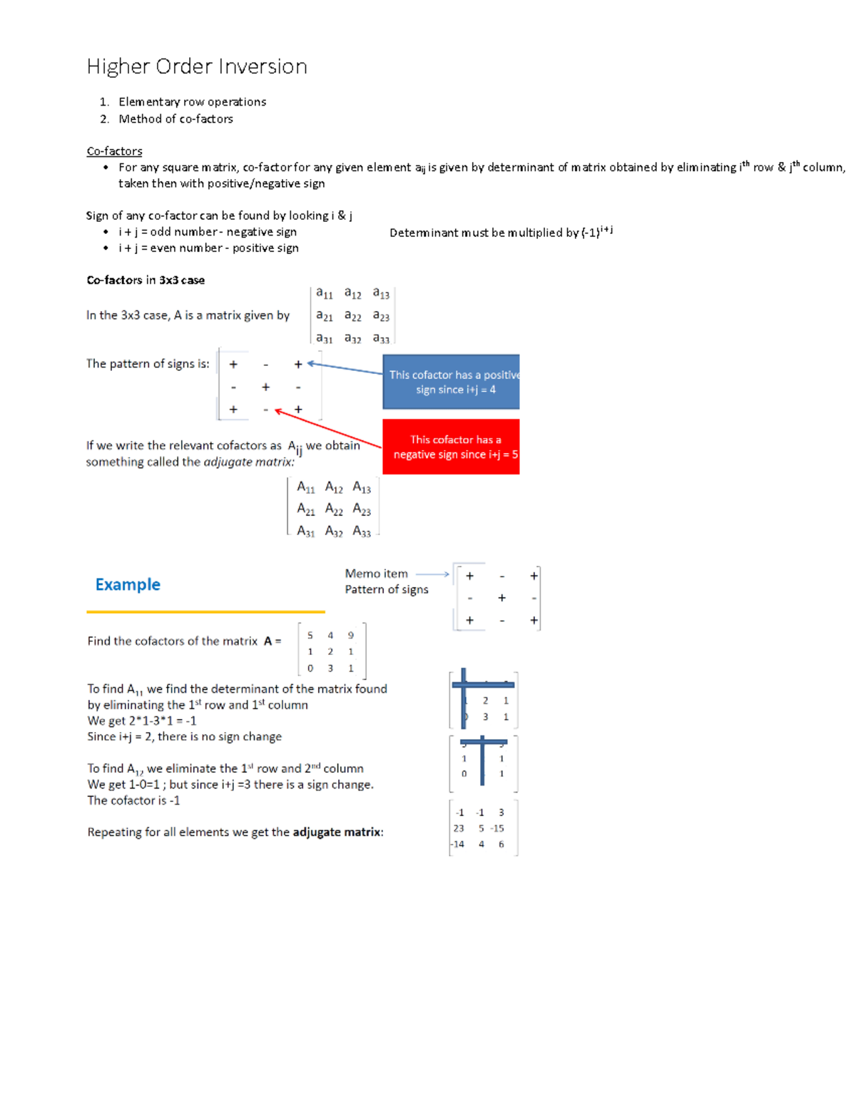 Higher order inversion - Warning: TT: undefined function: 32 ϭ͘ ůĞŵĞŶƚĂƌLJ ƌŽǁ ŽƉĞƌĂƚŝŽŶƐ Ϯ ...