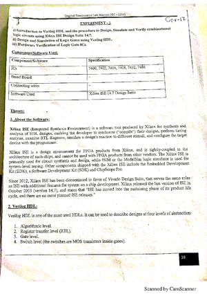 DE Lab Experiment 3 - Simulation of 2-Line-to-4 Line Decoder using ...