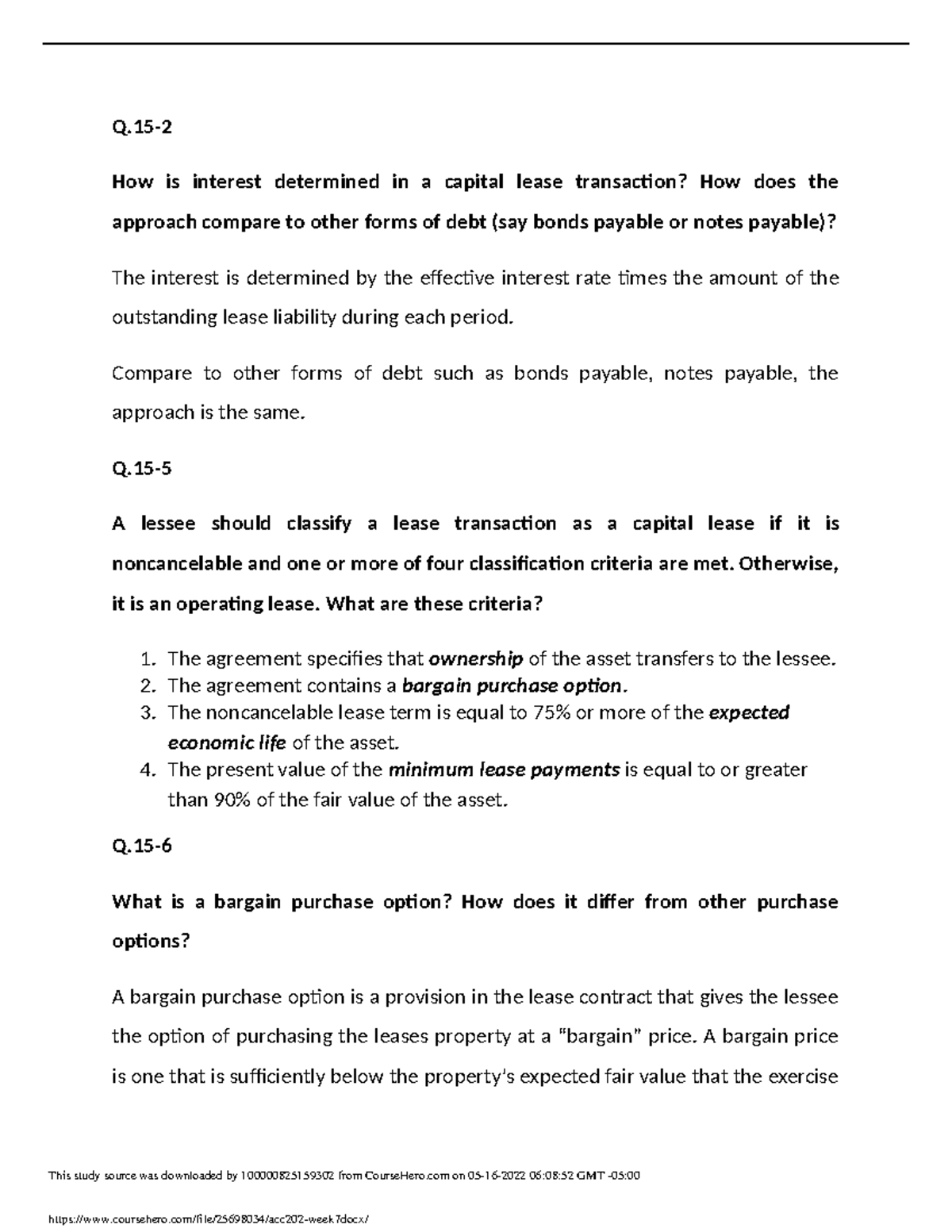 Docx - INTERMEDIATE ACCOUNTING 2 PRACTICE MATERIALS WITH ANSWERS 3 - Q ...