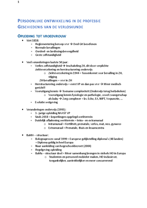 Persoonlijke ontwikkeling in de professie : verdieping - Samenvatting ...