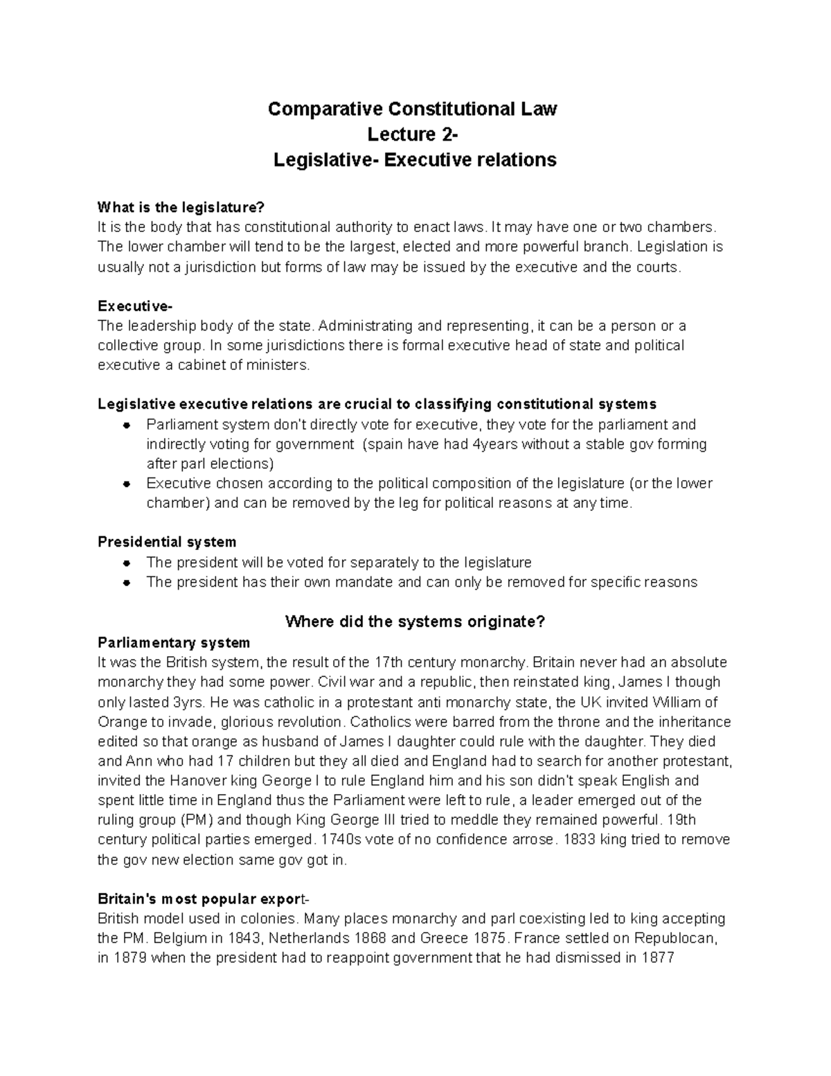 Comparative Constitutional law L2 - Comparative Constitutional Law ...