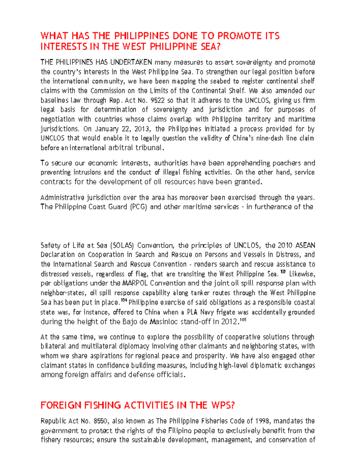 West Philippine Sea Territory 2 - WHAT HAS THE PHILIPPINES DONE TO ...