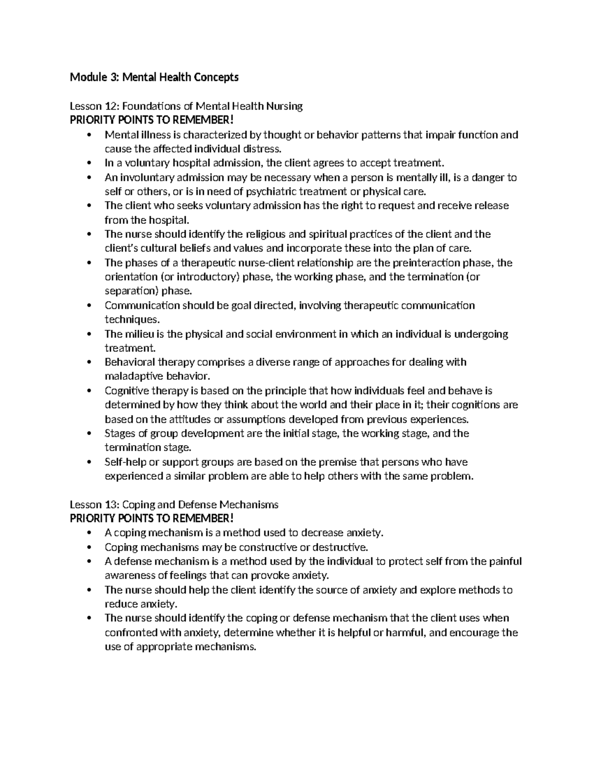 Module 3 HESI Compass - Information to study for the exit HESI - Module ...
