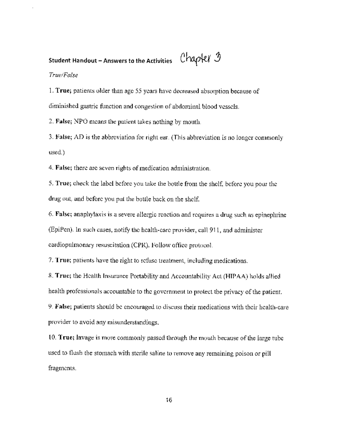 Chapter 3 - Practice - E.A 01 - Studocu