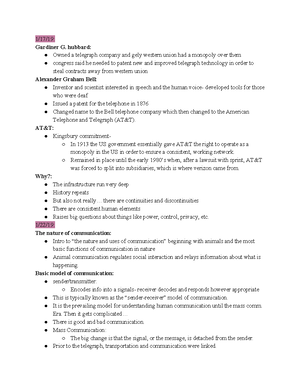 Media History Beginning Notes - Media and Comm History Intro Why Study ...