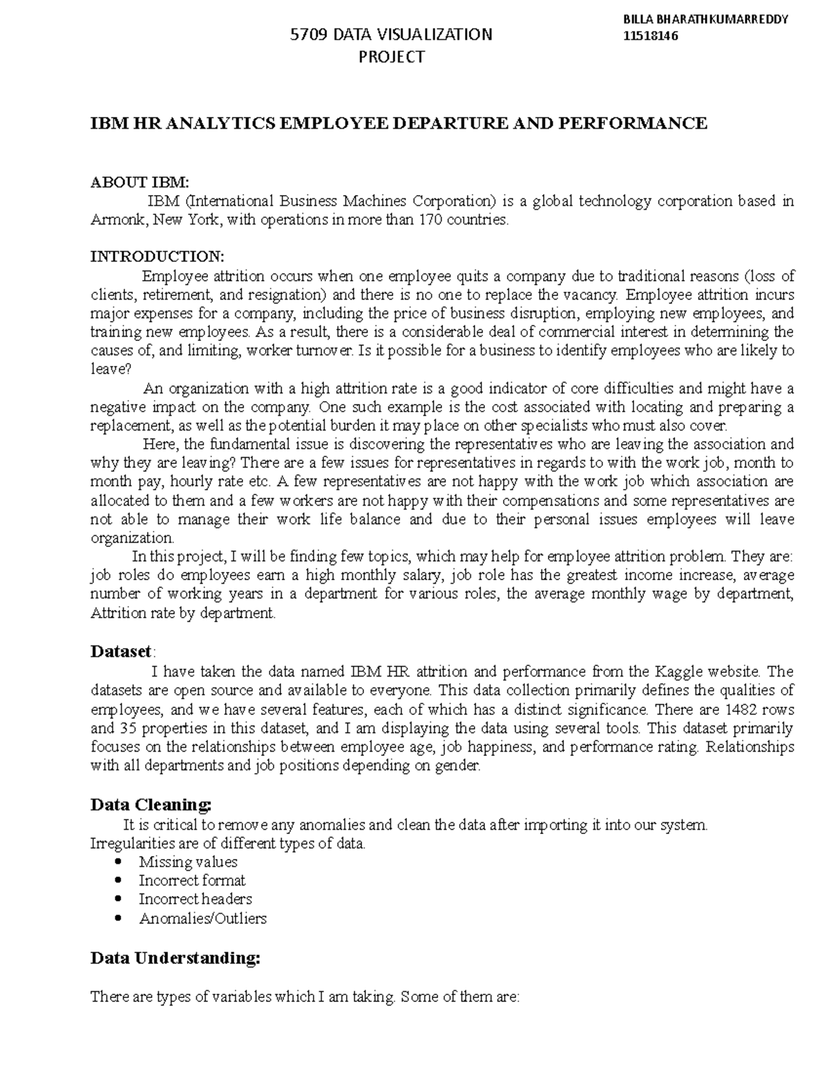 5709 Project work - IBM HR ANALYTICS EMPLOYEE DEPARTURE AND PERFORMANCE ...