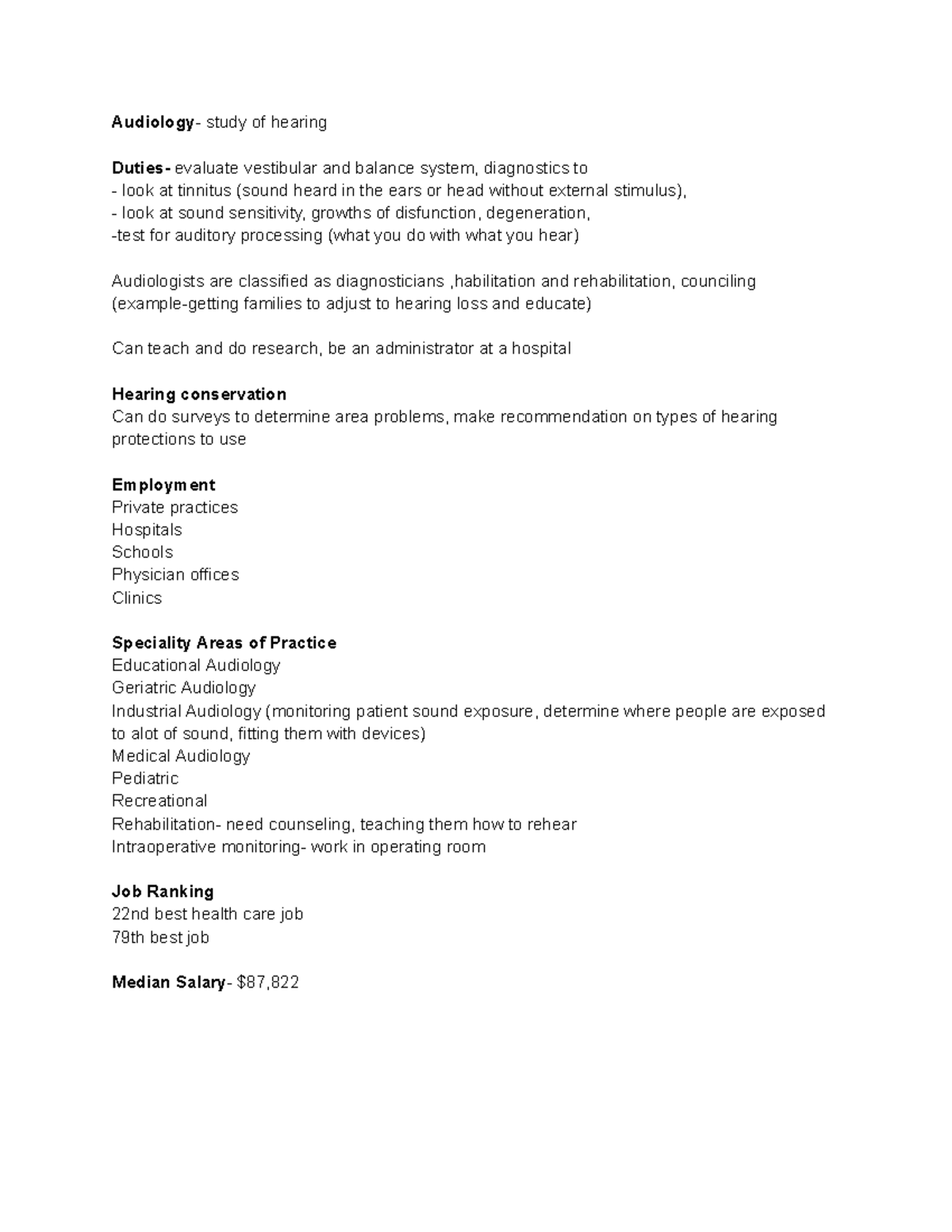 Audiology - Studocu