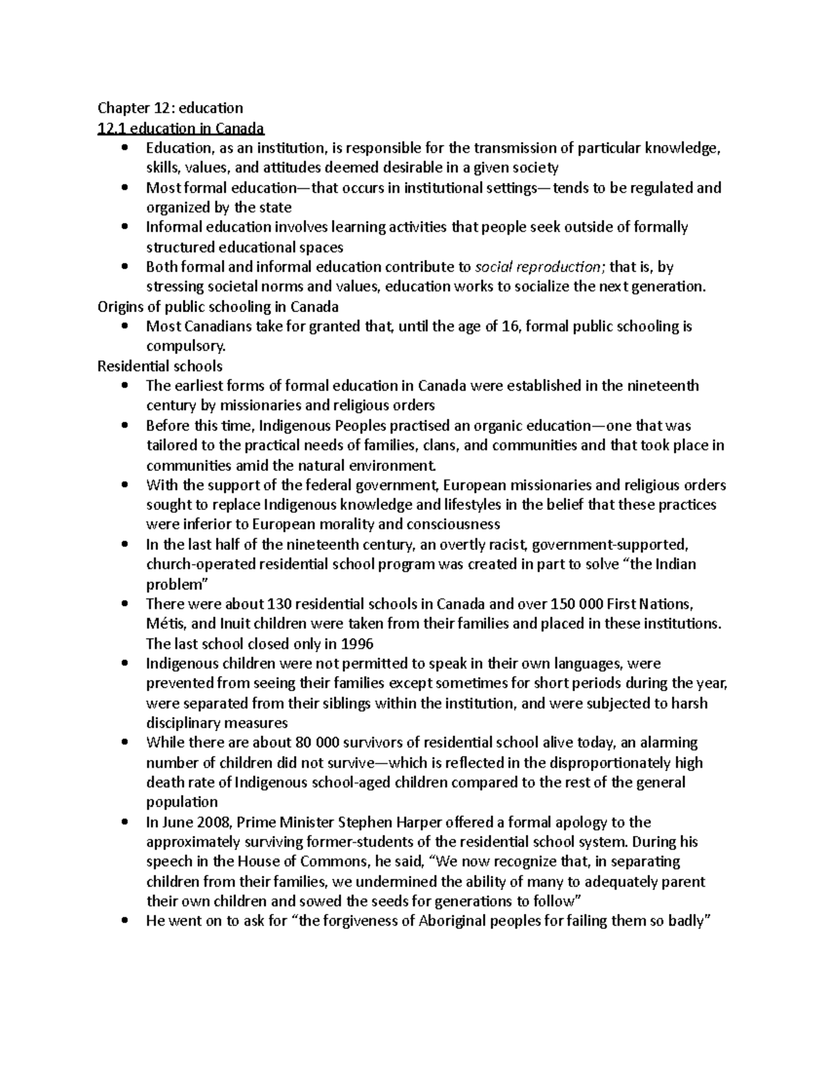 Chapter 12- education - Chapter 12: educaion 12 educaion in Canada ...