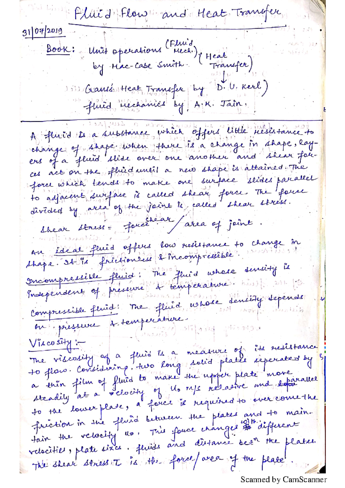 Fluid flow and mass transfer - Fluid Flow and Heat Transfer (Fluid Book ...