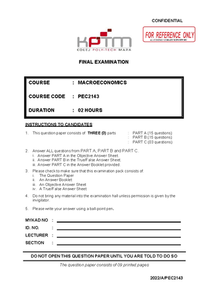 Assgm PMA - assignment pma - TITLE OF ASSIGNMENT: PROBLEM BASED LEARNING (2) CODE: AB NAME ...