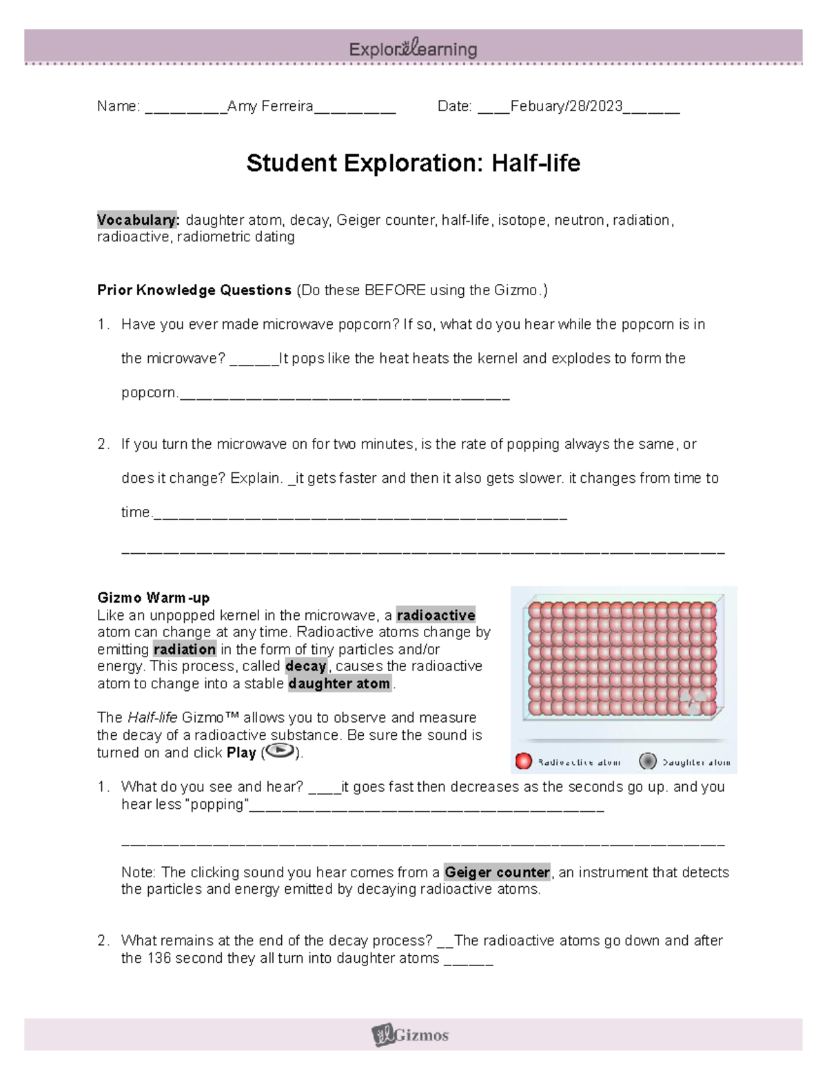 Copy of Module Two Lesson Four Assignment Two - Name: Amy Ferreira Date ...