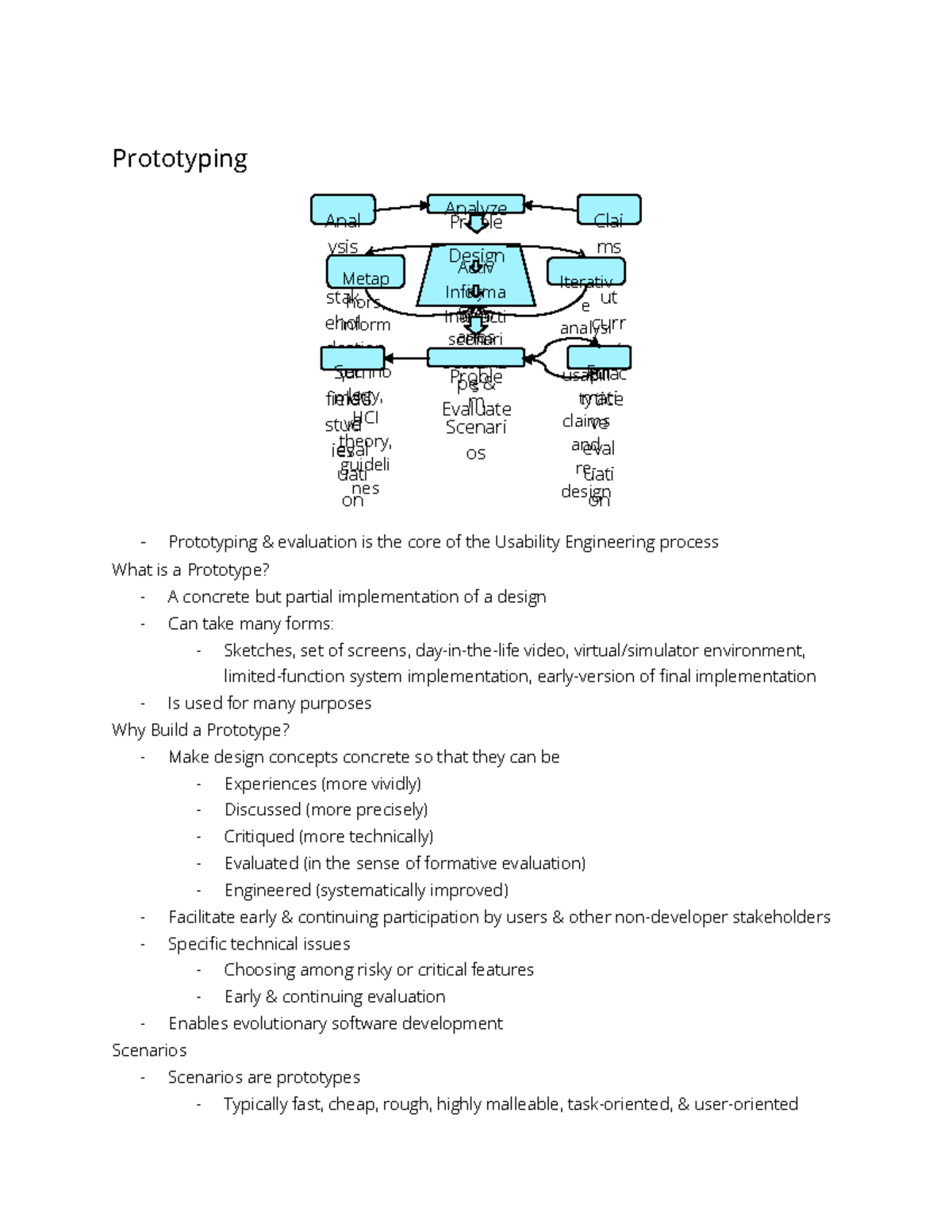 Prototyping and Documentation - Prototyping - Prototyping & evaluation is the core of the - Studocu