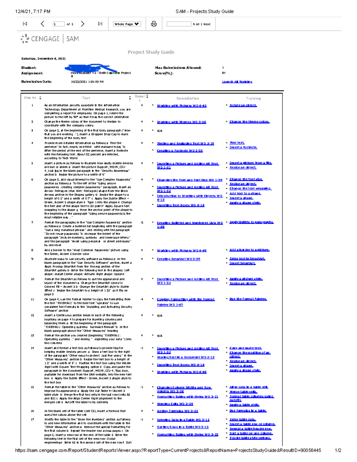 SAM - Projects Study Guide - - Studocu