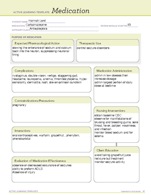 Actions for IV Infiltration - ACTIVE LEARNING TEMPLATES THERAPEUTIC ...