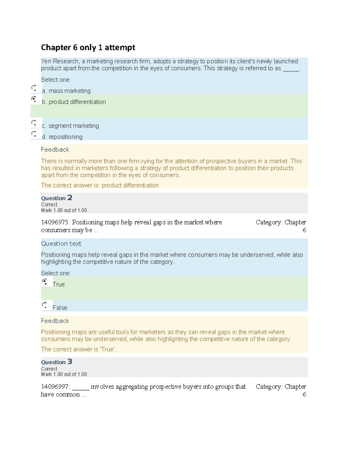 Chapter 6 - only 1 attempt - Chapter 6 only 1 attempt Yen Research, a ...